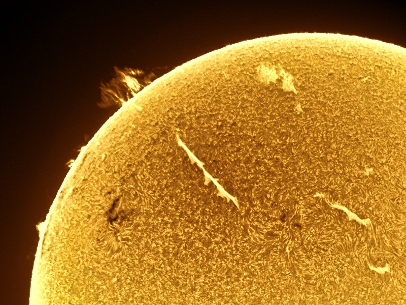 Sun Long Filament With Pixinsight Telescope Live